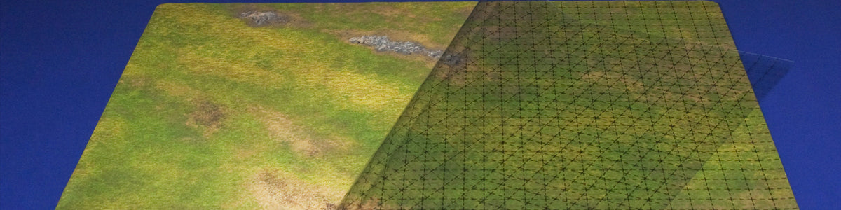 The TABLEWAR® GEO Mats - Best transparent overlay mat for role playing