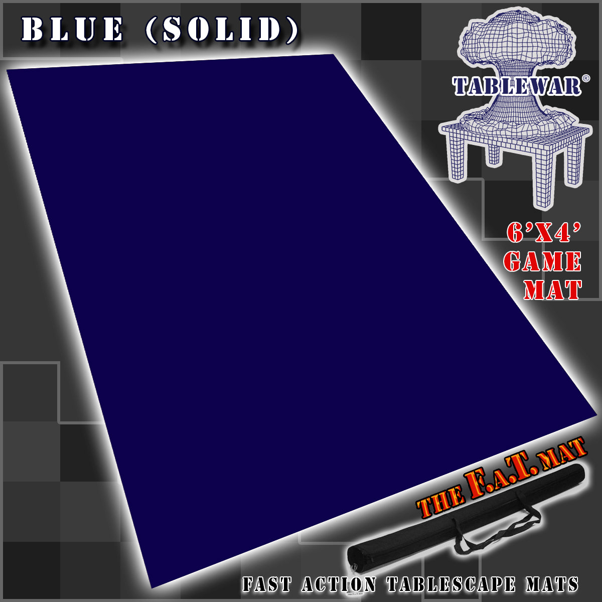 6x4 'Solid Blue' F.A.T. Mat Battle Gaming Mat – TABLEWAR