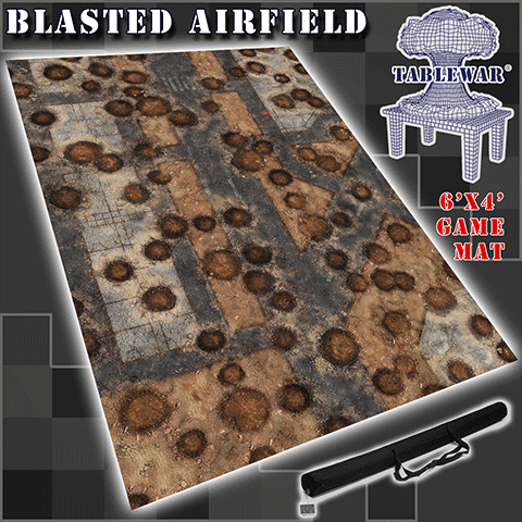 6x4 Blasted Airfield FATmat Battle Gaming Mat – TABLEWAR