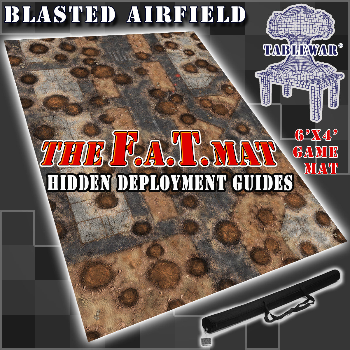 6x4 Blasted Airfield FATmat Battle Gaming Mat – TABLEWAR®