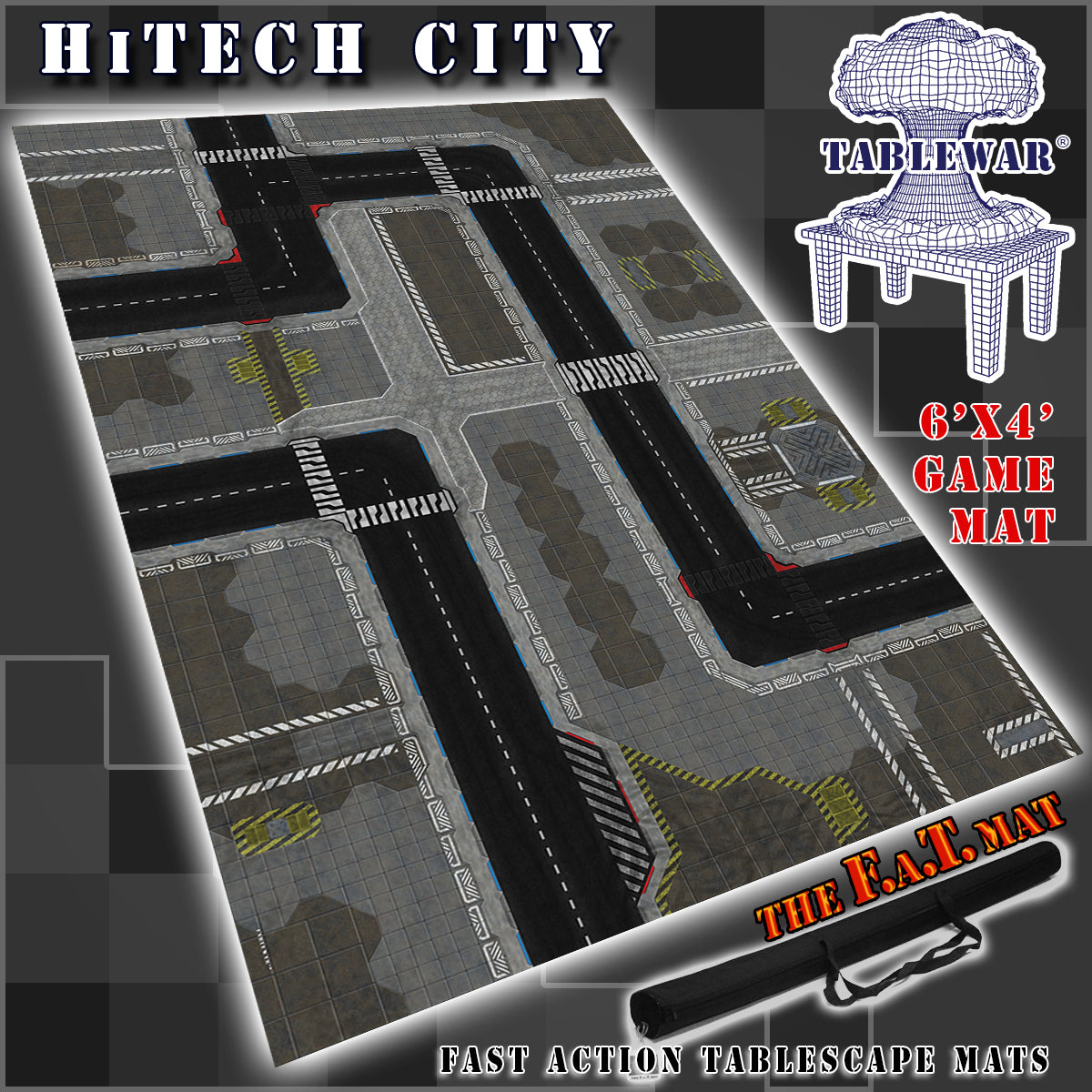 6x4 'HiTech City' F.A.T. Mat Battle Gaming Mat – TABLEWAR