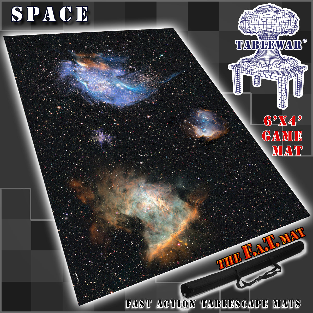 6x4 'Space' F.A.T. Mat Battle Gaming Mat – TABLEWAR