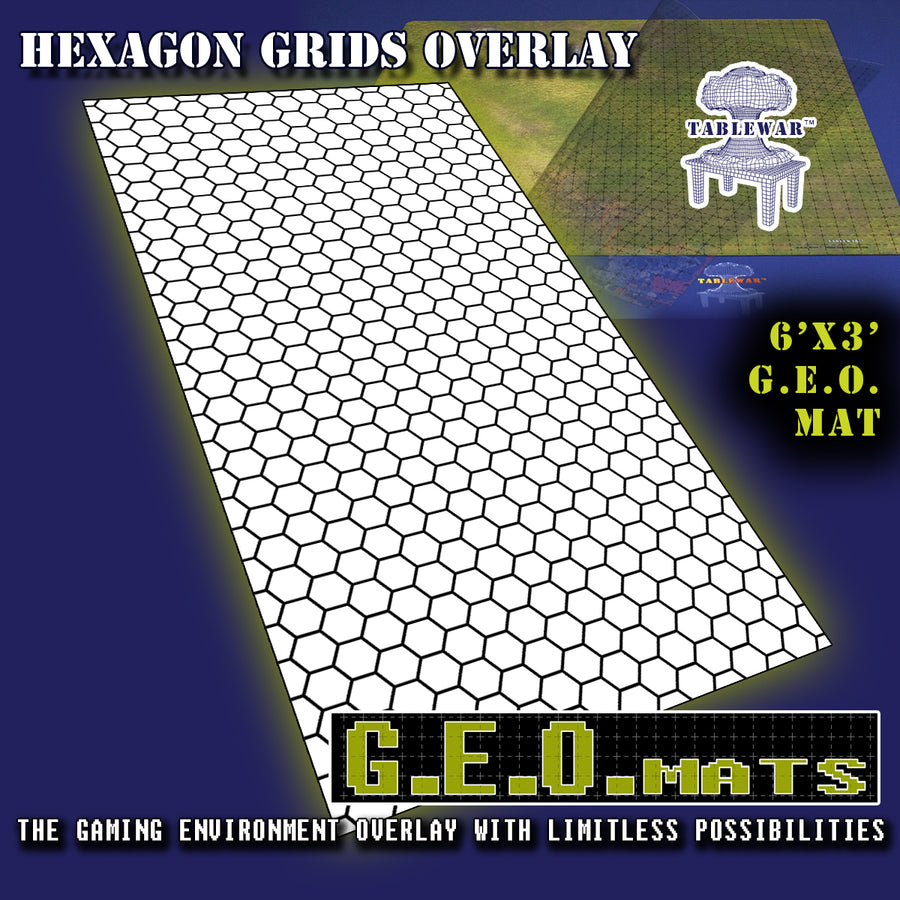 The TABLEWAR® GEO Mats - Best transparent overlay mat for role playing