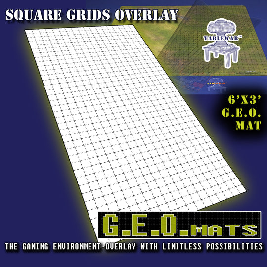 The TABLEWAR® GEO Mats - Best transparent overlay mat for role playing