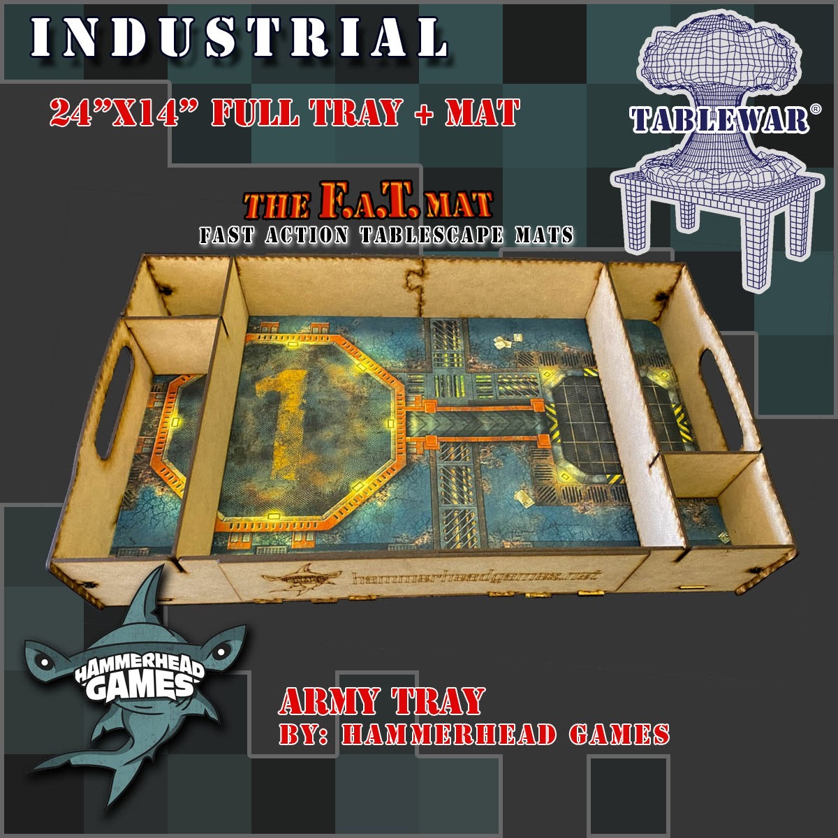 Full Army Tray + 24x14" Industrial F.A.T. Mat – TABLEWAR