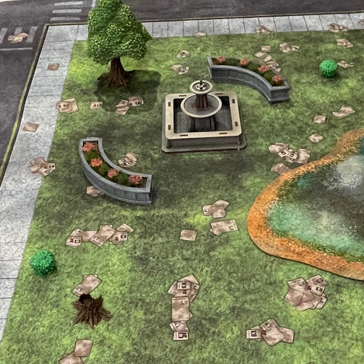 3x3 'Park' F.A.T. Mat Battle Gaming Mat – TABLEWAR®